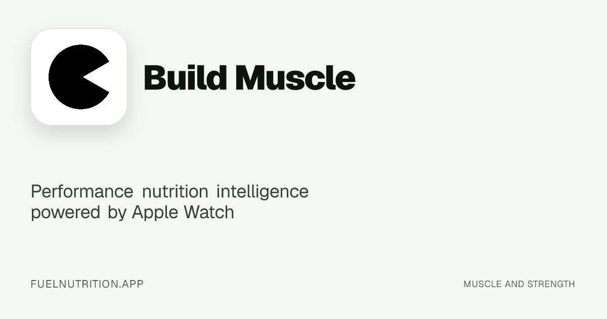 Build Muscle | Goals